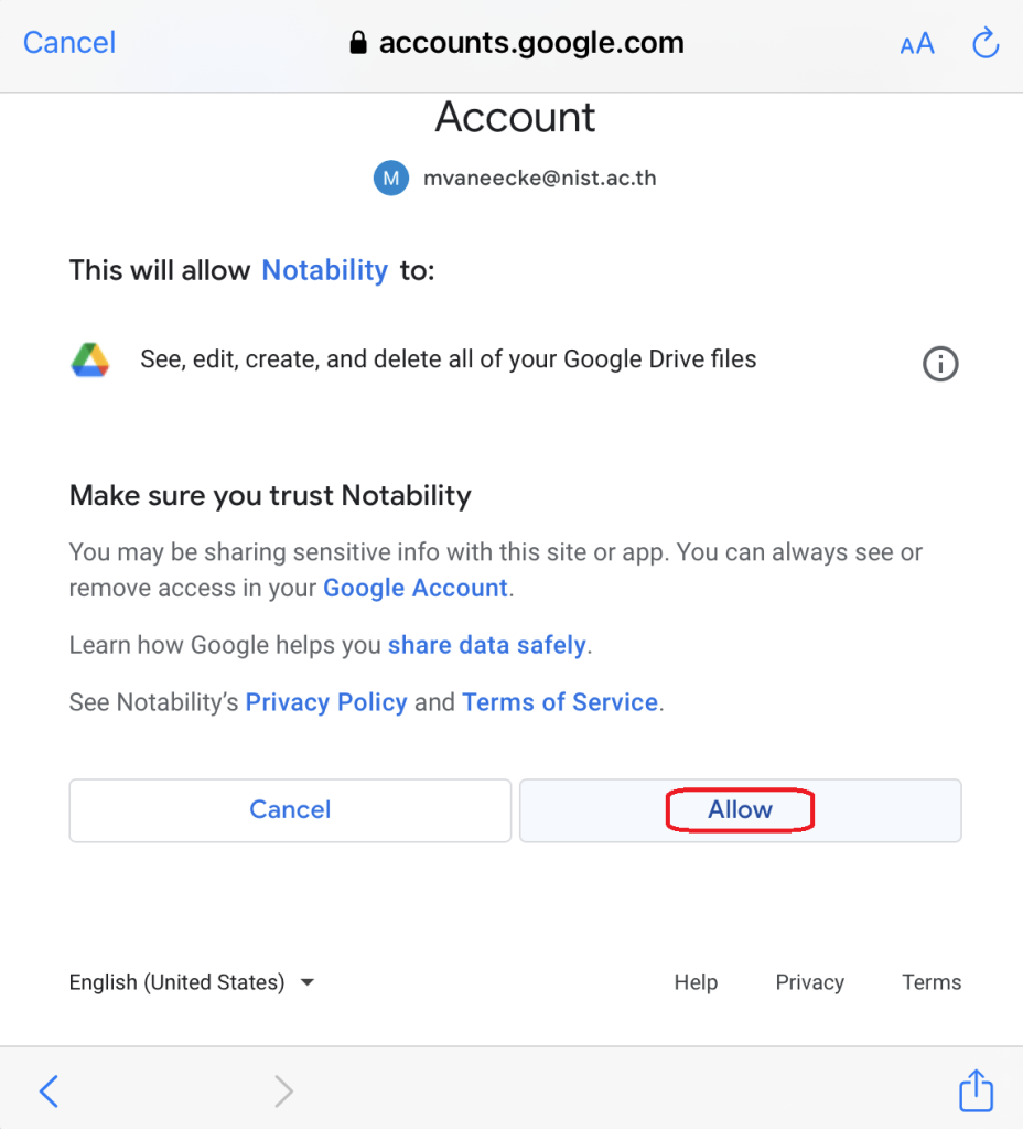 Backup Notability to Google Drive – Techknowlogy